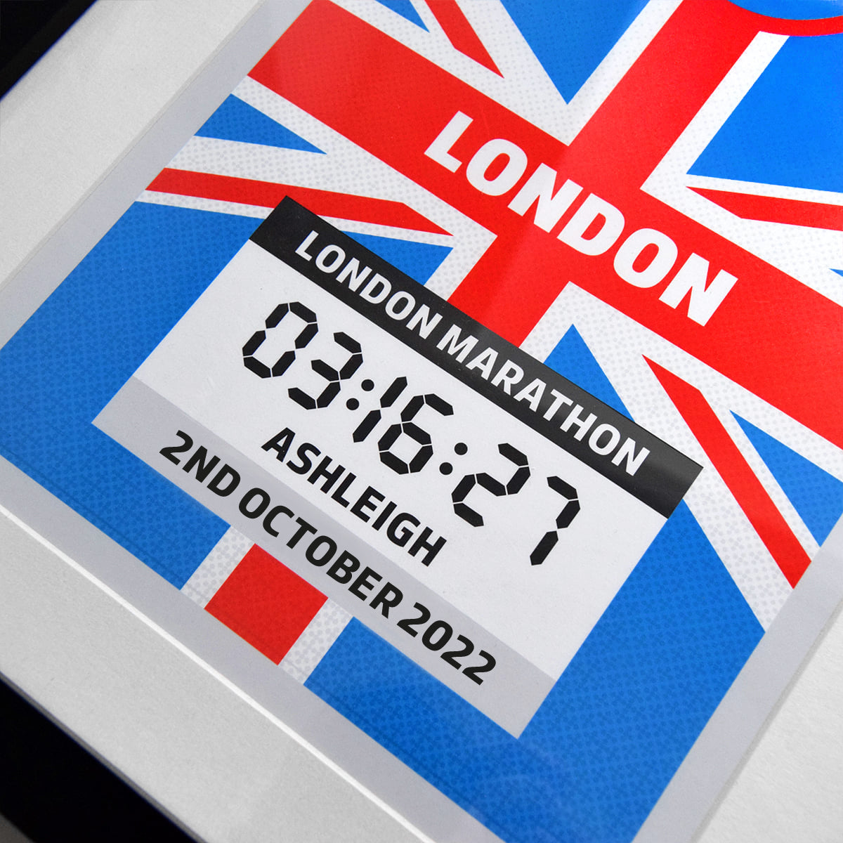 London Marathon Union Jack Art Print - Gifts For Runners – Personal ...